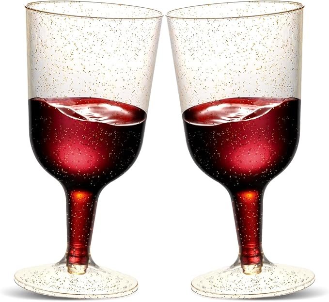 Disposable Party Wedding Goblet Plastic Clear Wine Glass ...